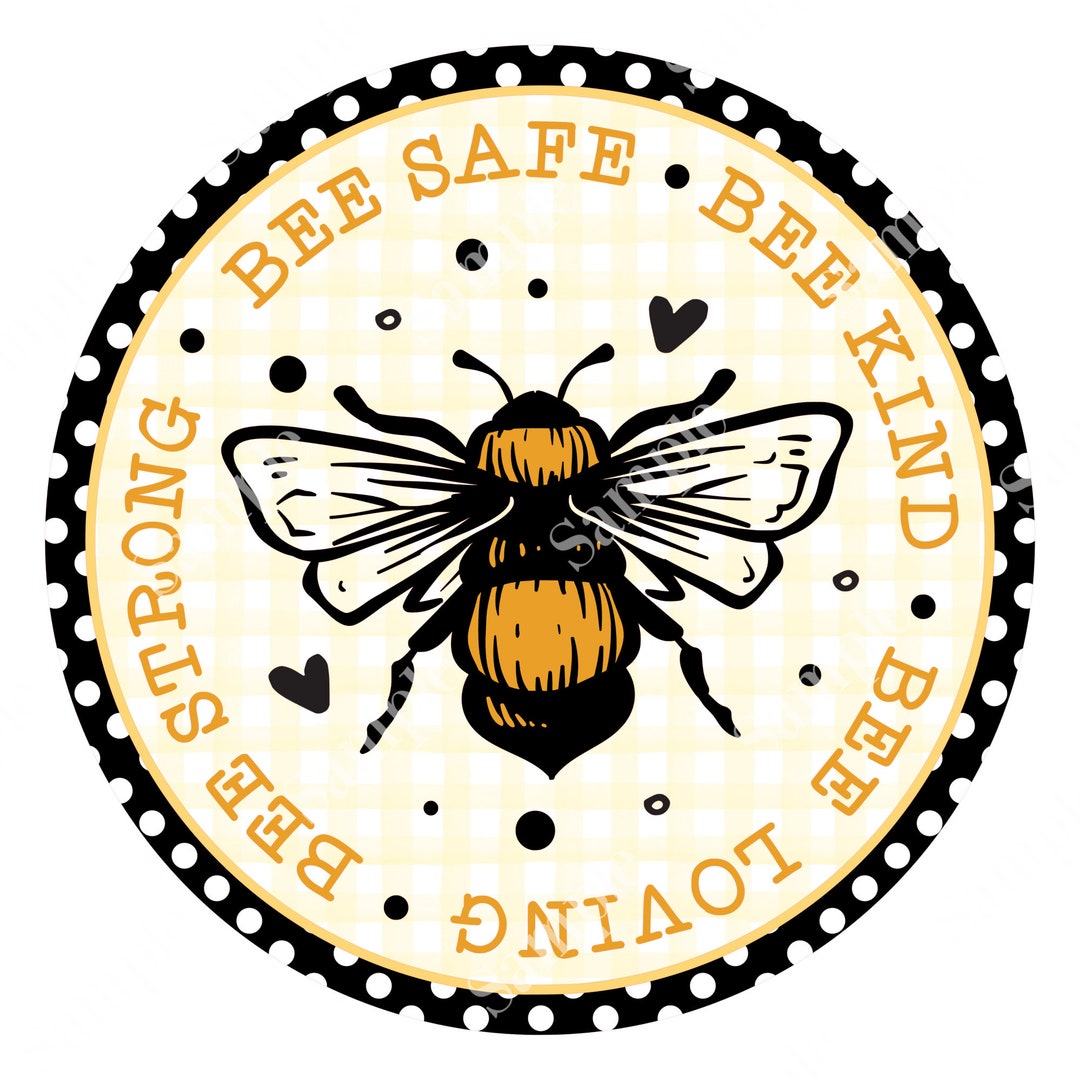 Bee Kind, Bee Loving Wreath Sign - Spring Summer Sign for Wreaths ...