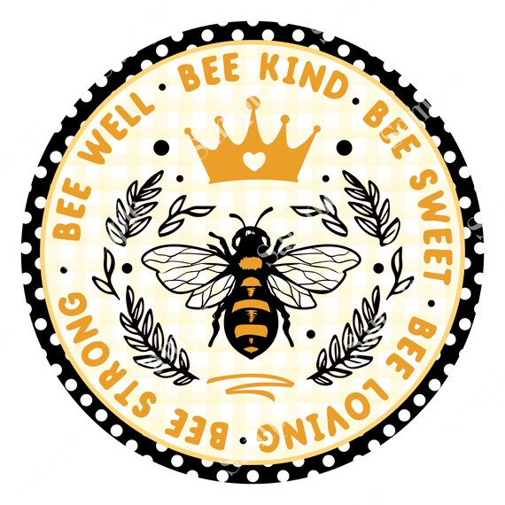 Bee Crown Wreath Sign Spring Summer Sign for Wreaths Door | Etsy