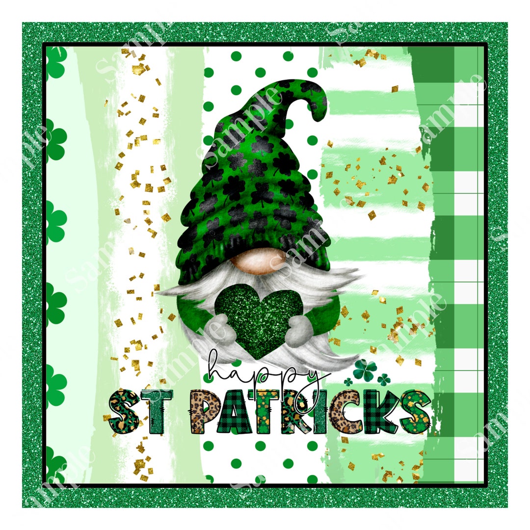 Happy St. Patrick's Gnome Sign | Door Hanger | Irish Farmhouse Decor ...