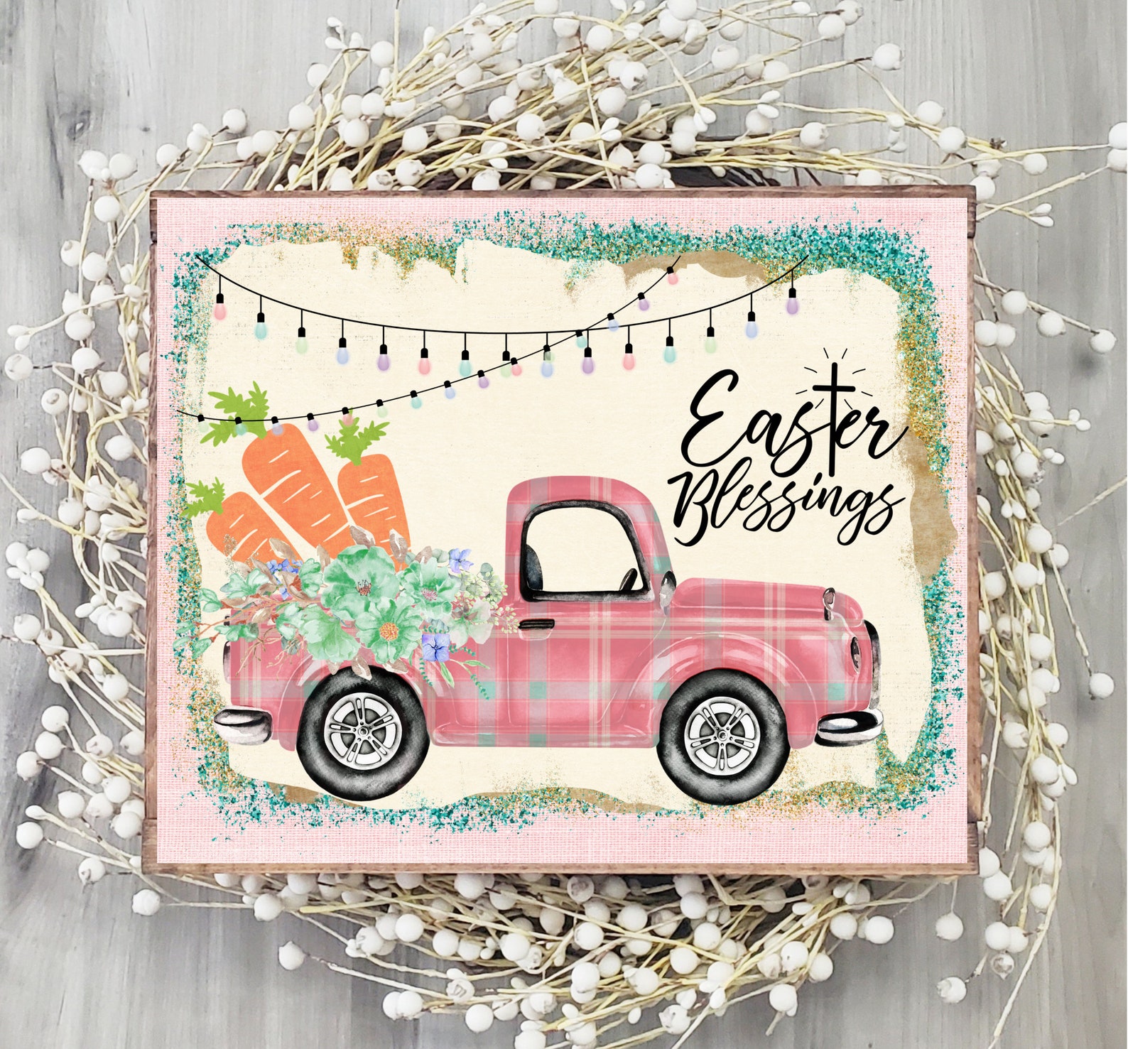 Vintage Truck Easter Spring Sign Easter Truck Sign for - Etsy