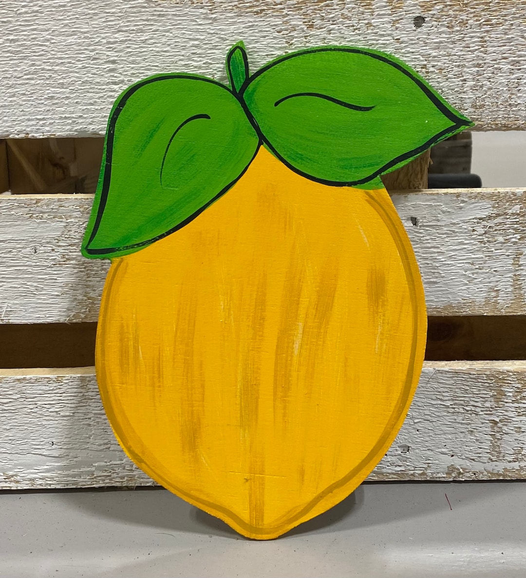 Lemon Hand Painted Wooden Sign - Summer Sign for Wreaths - Door Hanger ...