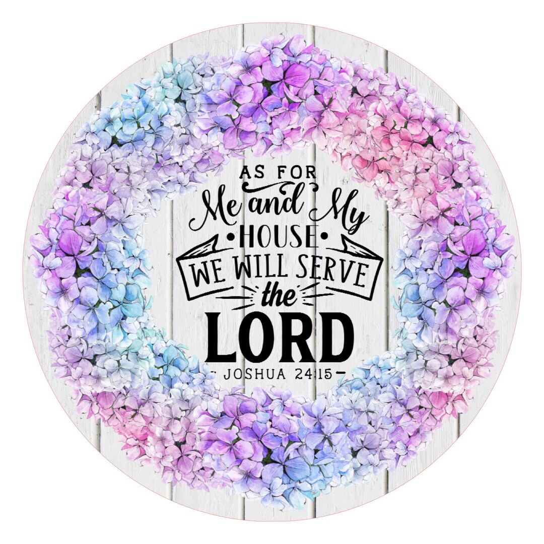 We Will Serve Inspirational Sign | Bible Verse Scripture Sign ...