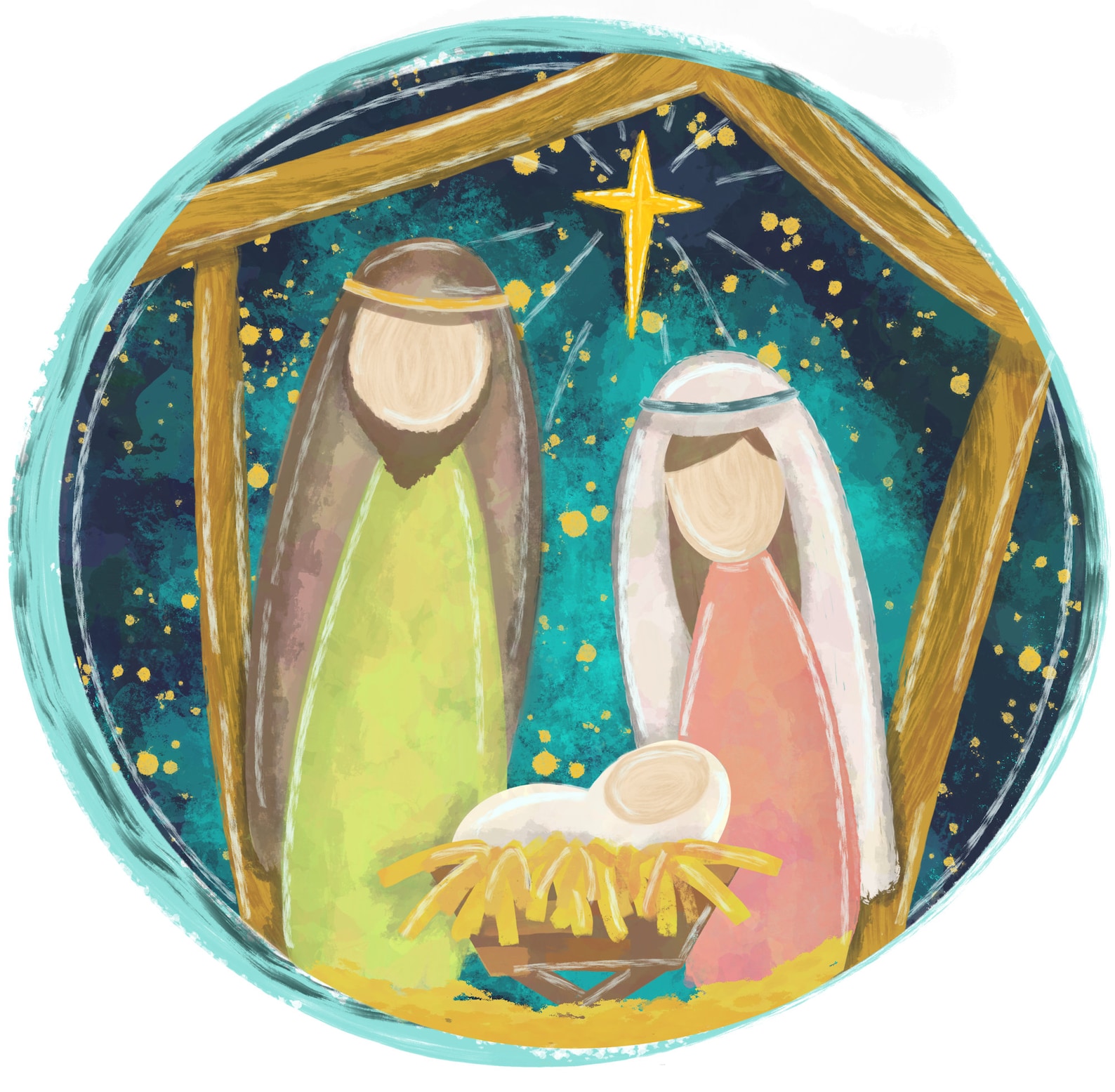 Nativity Baby Jesus Christmas Sign Christmas Wreath Sign - Etsy