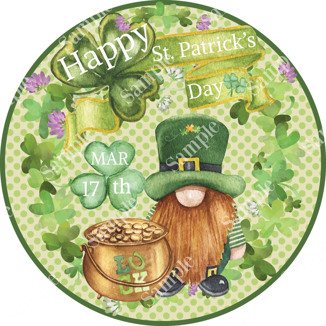 Happy St. Patrick's Day Gnome Sign | Door Hanger | Irish Farmhouse ...