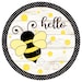 Hello Bumble Bee Sign, Round Spring Summer Sign for Wreaths, Bee Wreath ...