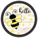 Hello Bumble Bee Sign, Round Spring Summer Sign for Wreaths, Bee Wreath ...