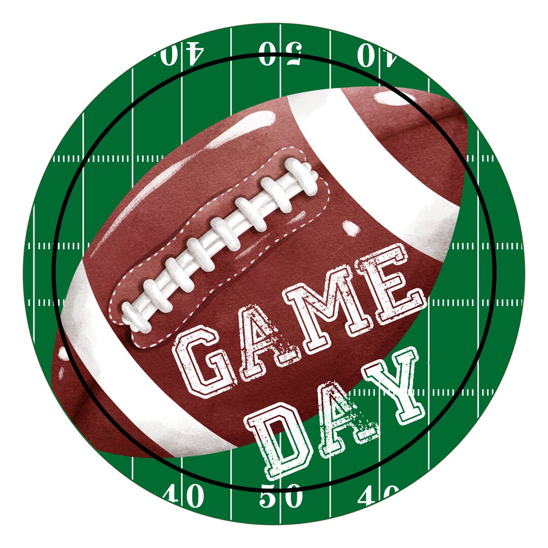 Game Day Football Sign - Fall Football Wreath Sign - Fall Football Door ...