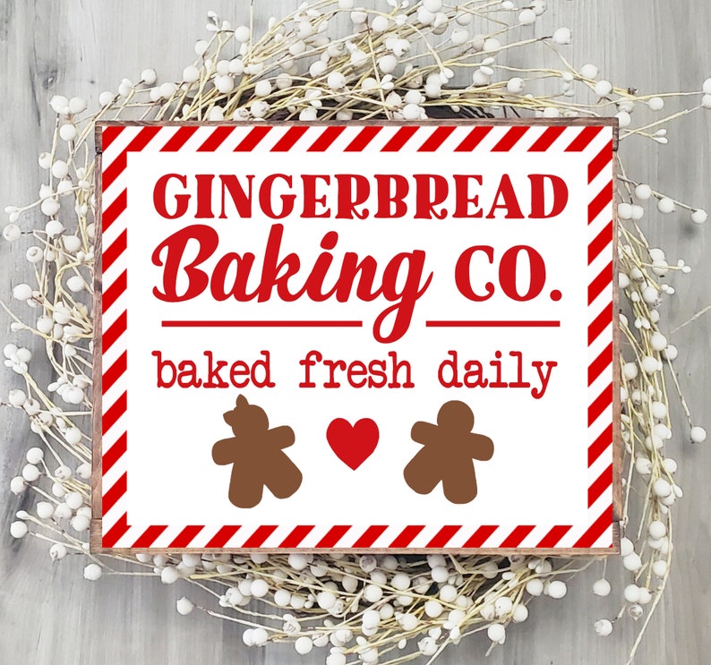 Gingerbread Baking Christmas Sign Christmas Gingerbread Man - Etsy