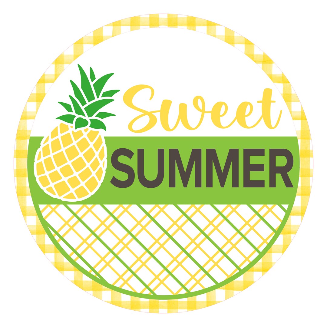 Sweet Summer Pineapple Wreath Sign - Summer Sign for Wreaths - Door ...