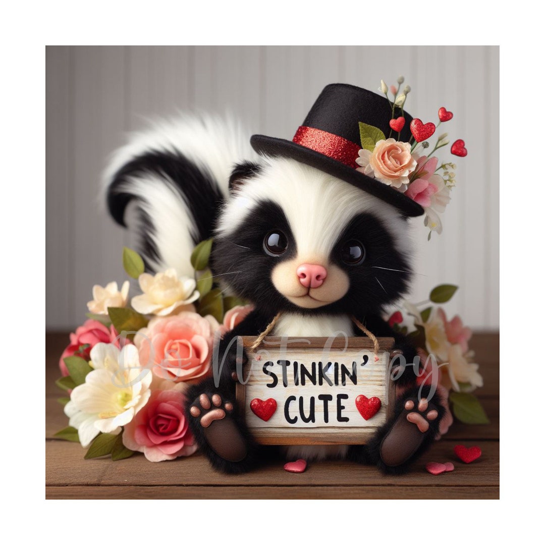 Stinkin Cute Skunk Valentine Love Sign | Door Hanger | Valentine Home ...