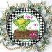 Spring Frog Sign Hop on in Round Spring Toad Sign for Wreaths Welcome ...