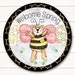Welcome Spring Bee Sign Bee Wreath Sign Welcome Sign Wreath Supplies ...