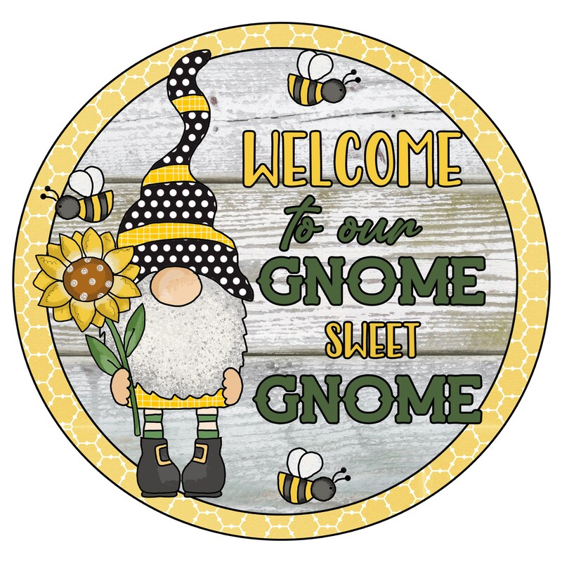 Gnome Welcome Sign - Etsy
