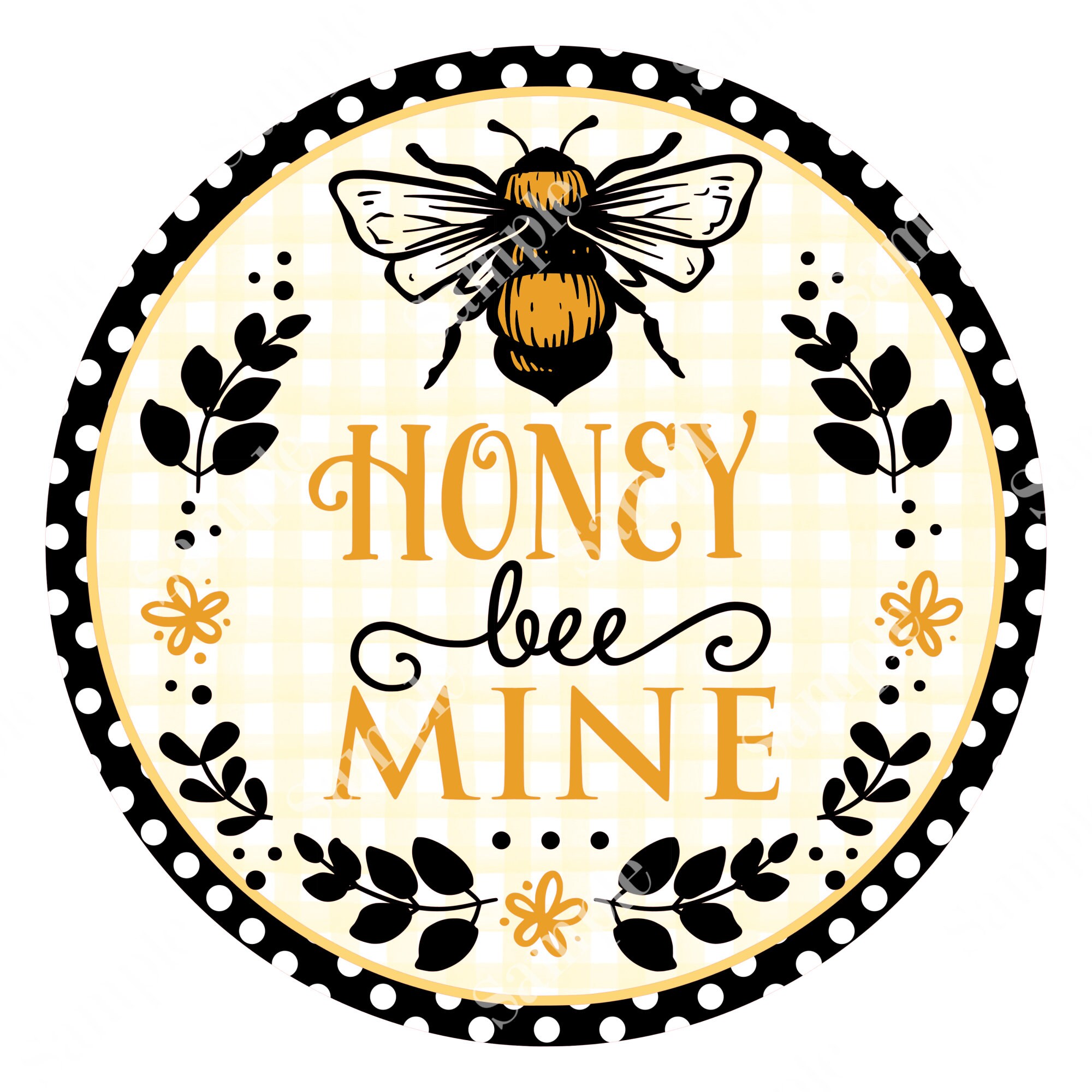 Honey Bee Mine Wreath Sign Spring Summer Sign for Wreaths - Etsy
