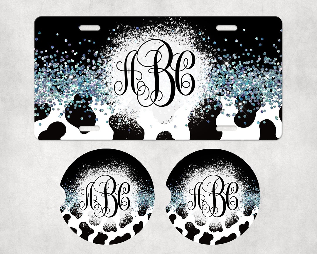 Personalized Monogrammed Car Bundle | Monogram Car Tag | Country Cow ...