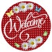 Welcome Red Daisy Spring Summer Sign - Wreath Sign - Welcome Sign ...