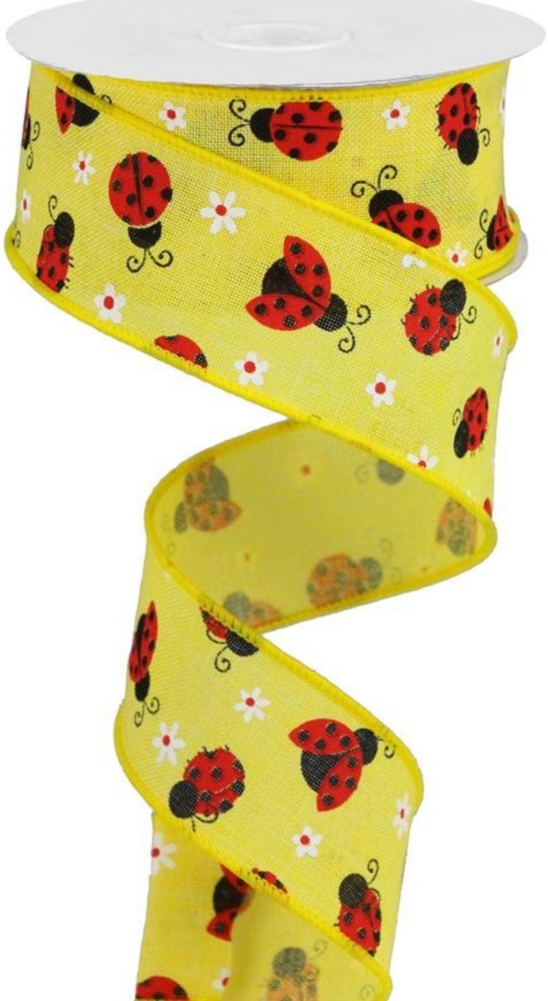 Ladybug Lady Bug Wired Ribbon, Spring Ladybird Ribbon 1.5 Inch, 10 ...