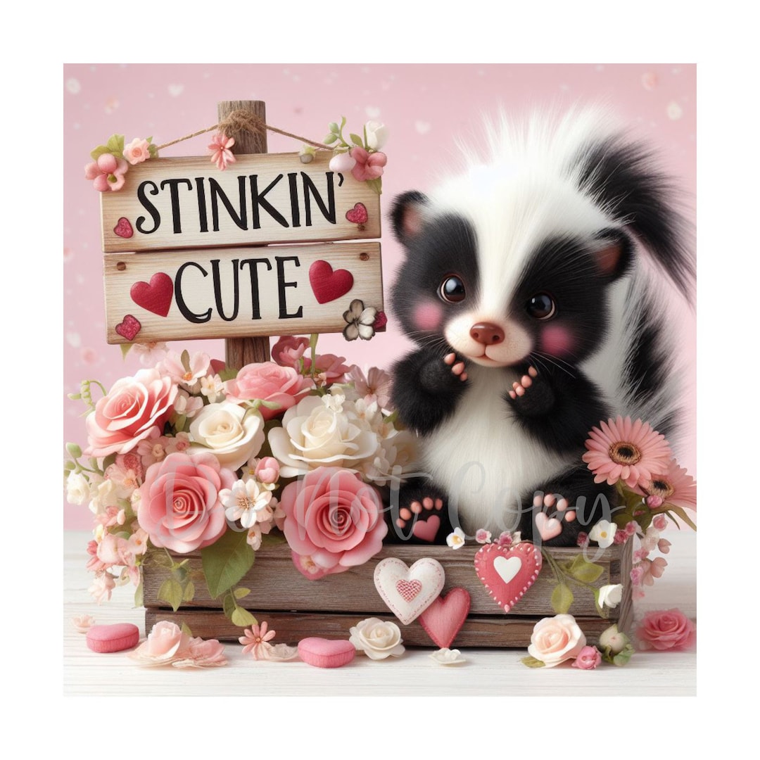 Stinkin Cute Skunk Valentine Love Sign Door Hanger Valentine Home Decor ...