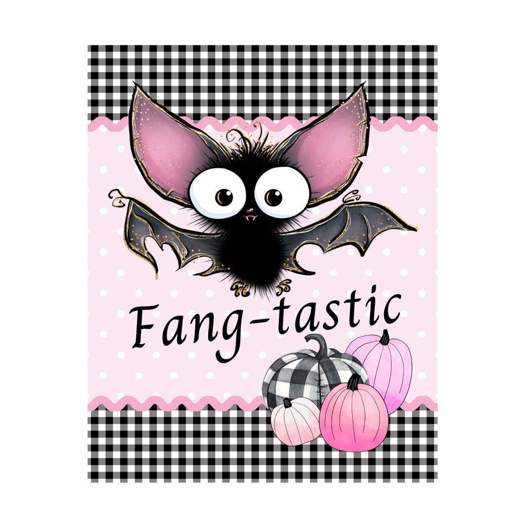 Fangtastic Bat Halloween Sign - Halloween Decor - Wreath Sign - Tiered ...