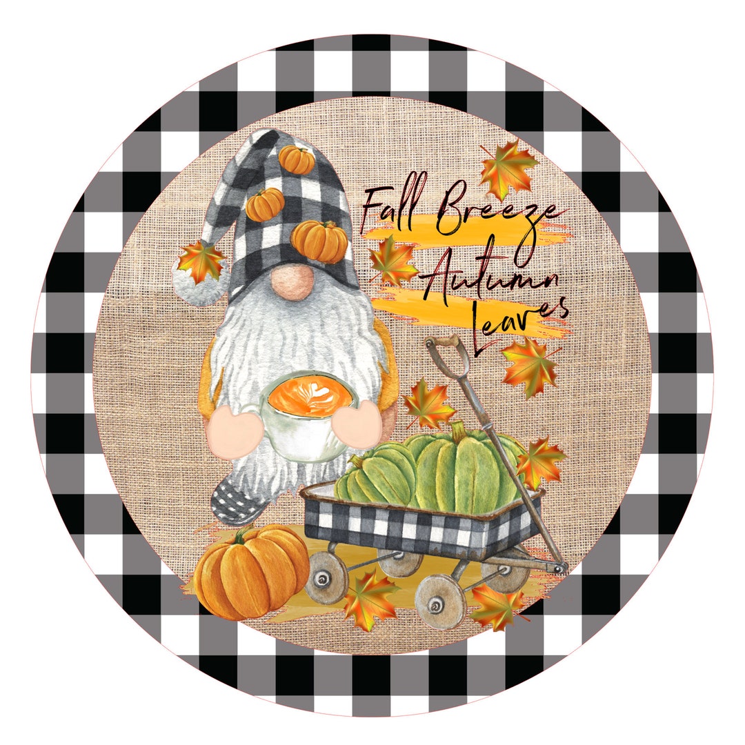 Hello Fall Sunflower Gnome Sign Wreath Sign Wreath Center - Etsy