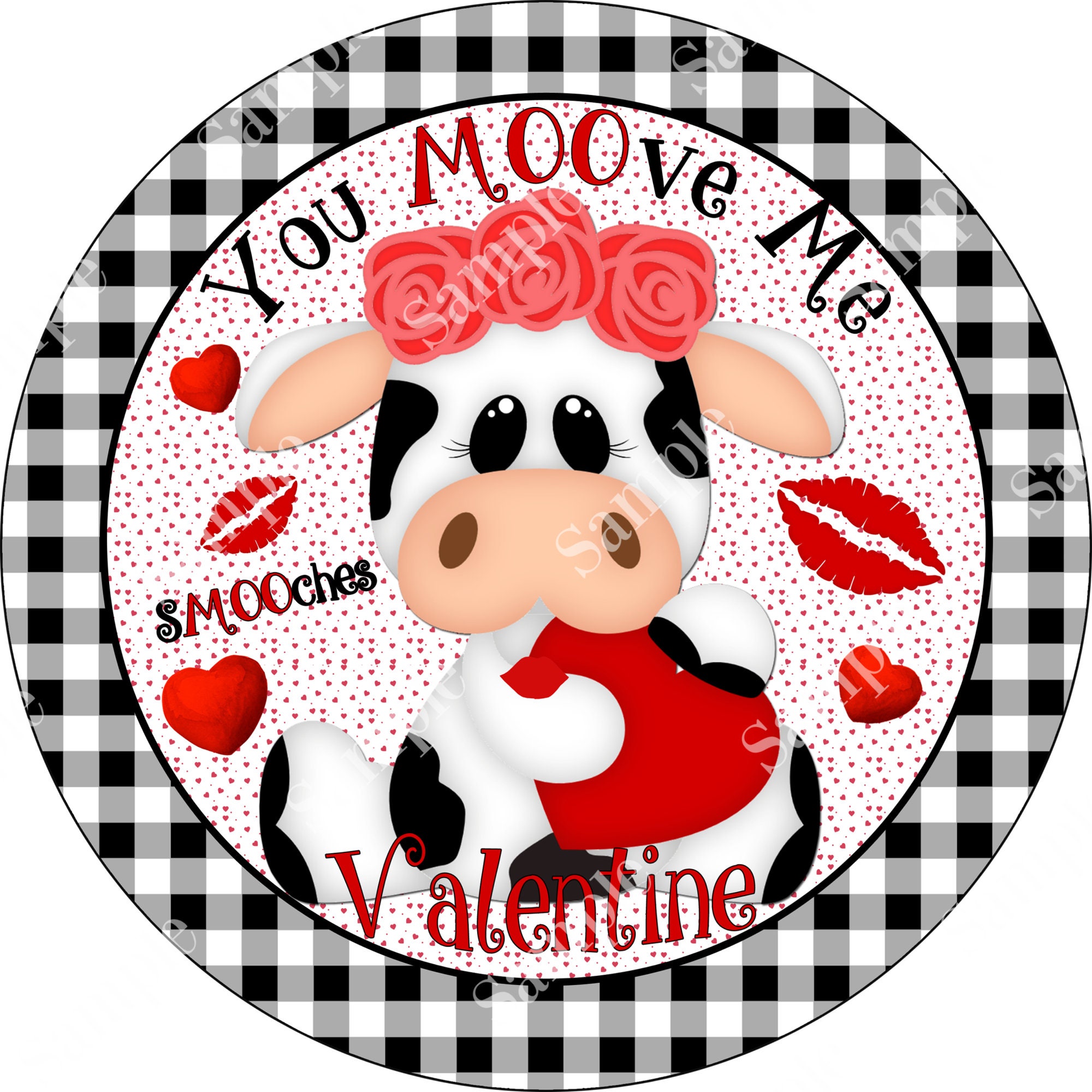 Moove Me Cow Valentine's Day Sign Door Hanger - Etsy