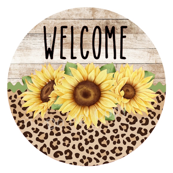 Welcome Cheetah Door Sign - Etsy