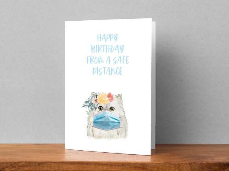 Happy Quarantine Birthday Card, Printable Birthday Card, Social ...
