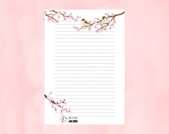 Cherry Blossom Notepad - Etsy