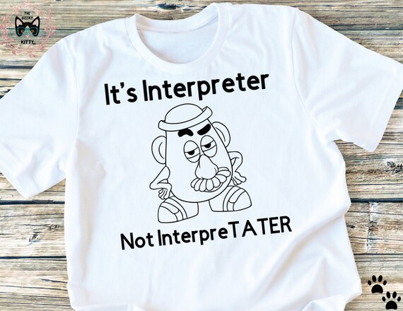 ASL Sign Language Interpreter Funny Shirt With Mr. Potato Head | Etsy