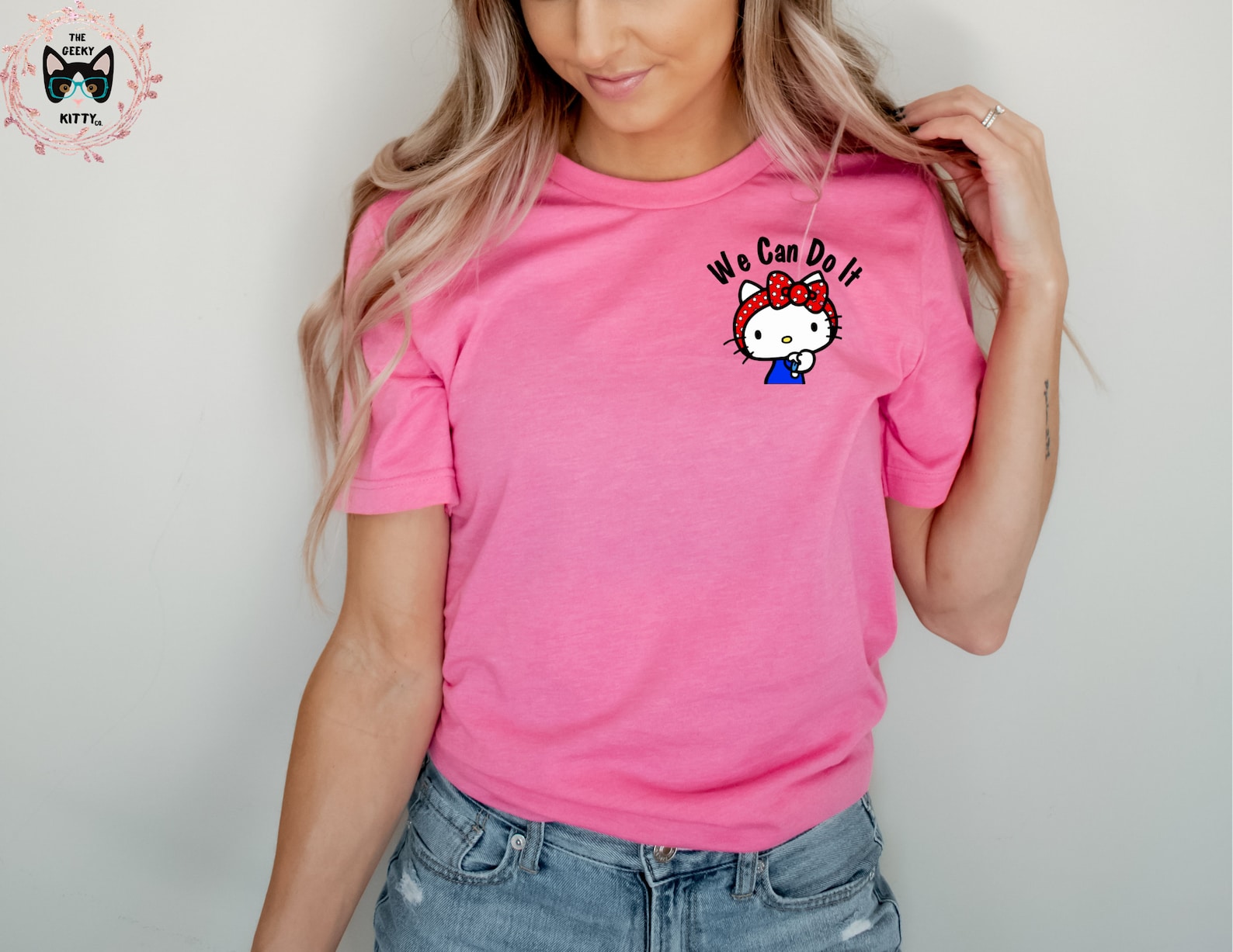 Hello Kitty Shirt Hello Kitty Gift Unisex Shirt Strong Woman | Etsy