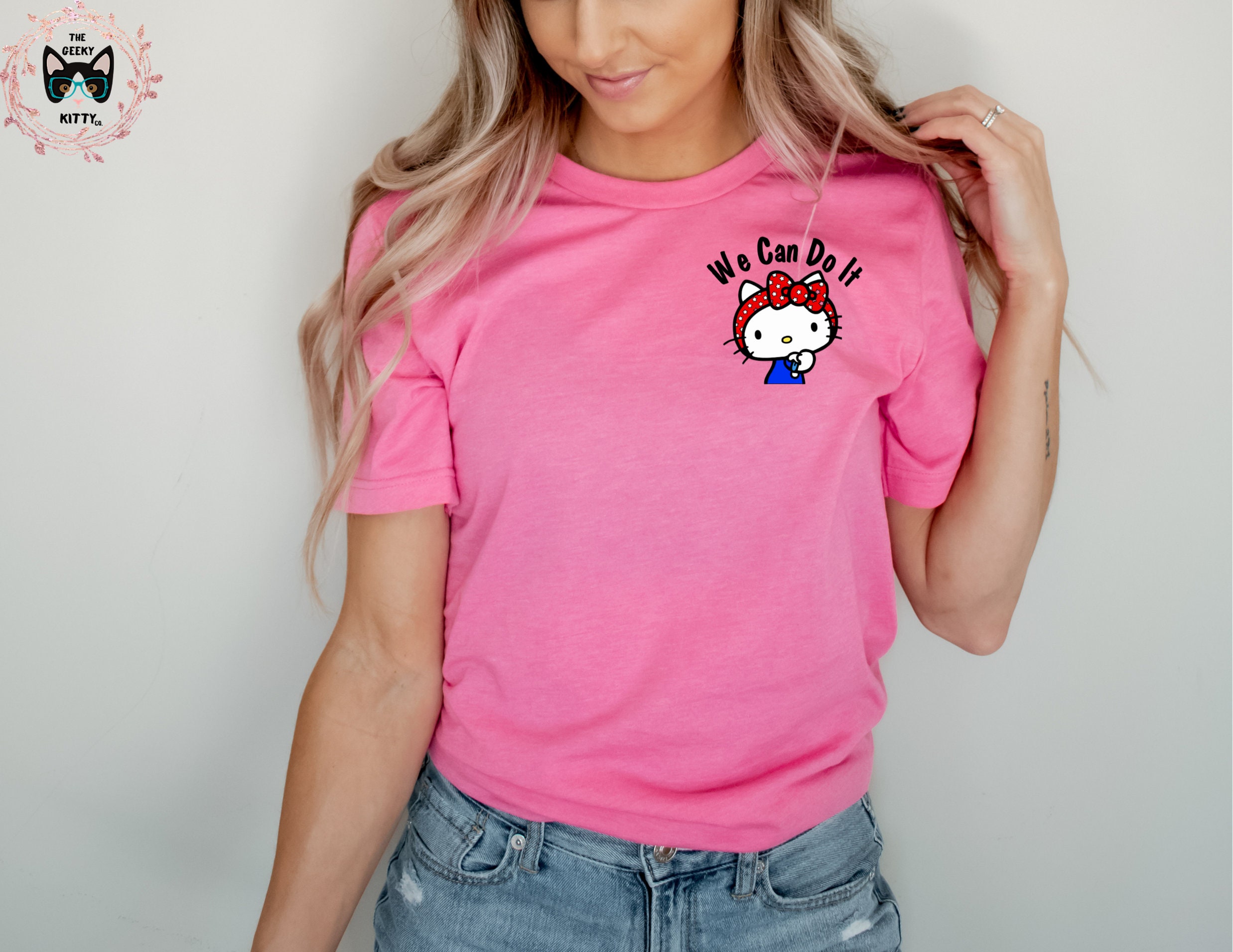 Hello Kitty Shirt Hello Kitty Gift Unisex Shirt Strong Woman | Etsy