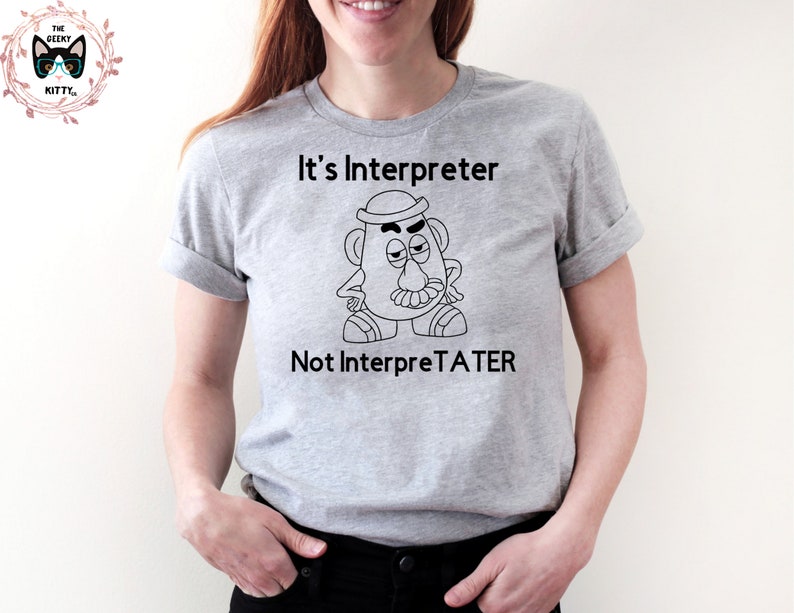 ASL Sign Language Interpreter Funny Shirt With Mr. Potato Head | Etsy