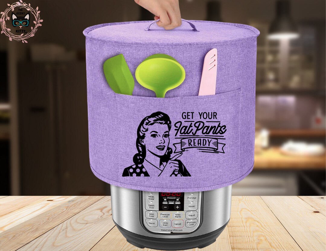 Instant Pot Dust Cover With Pockets- Retro Kitchen - Sassy Home Cook ...