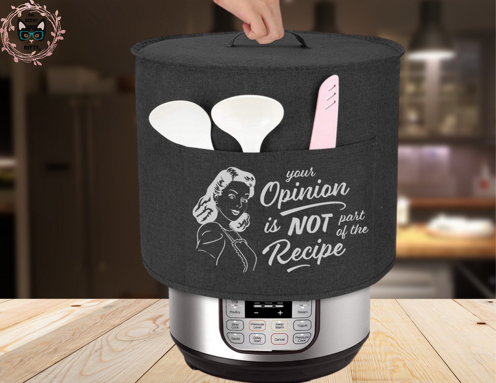 Instant Pot Dust Cover With Pockets Retro Kitchen Sassy Home Cook Dust ...