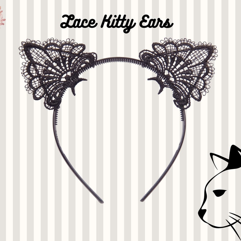 Lace Cat Ears - Etsy