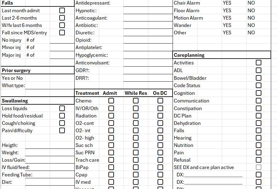 MDS Collection Sheet - Skilled Nursing PDPM Tool (digital Download ...