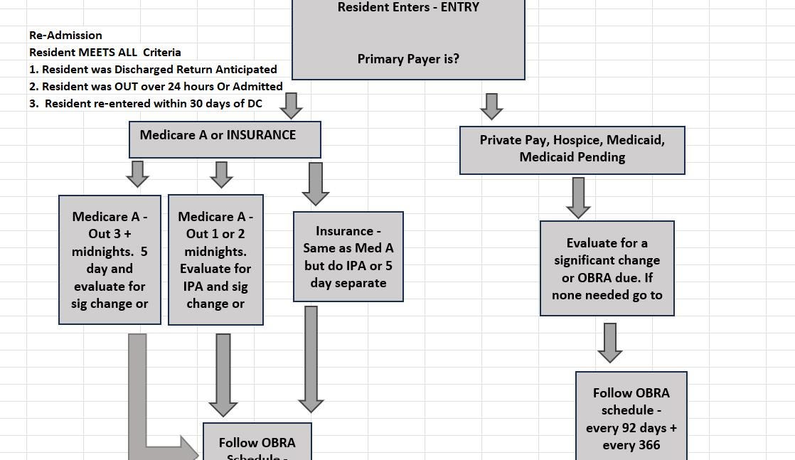 Skilled Nursing MDS Tool - Spreadsheet Tool for Ard's and Due Dates - Etsy
