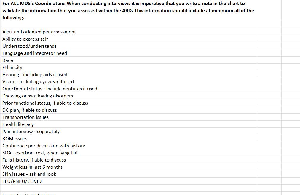 Skilled Nursing MDS Tool - Spreadsheet Tool With the Most Valuable ...