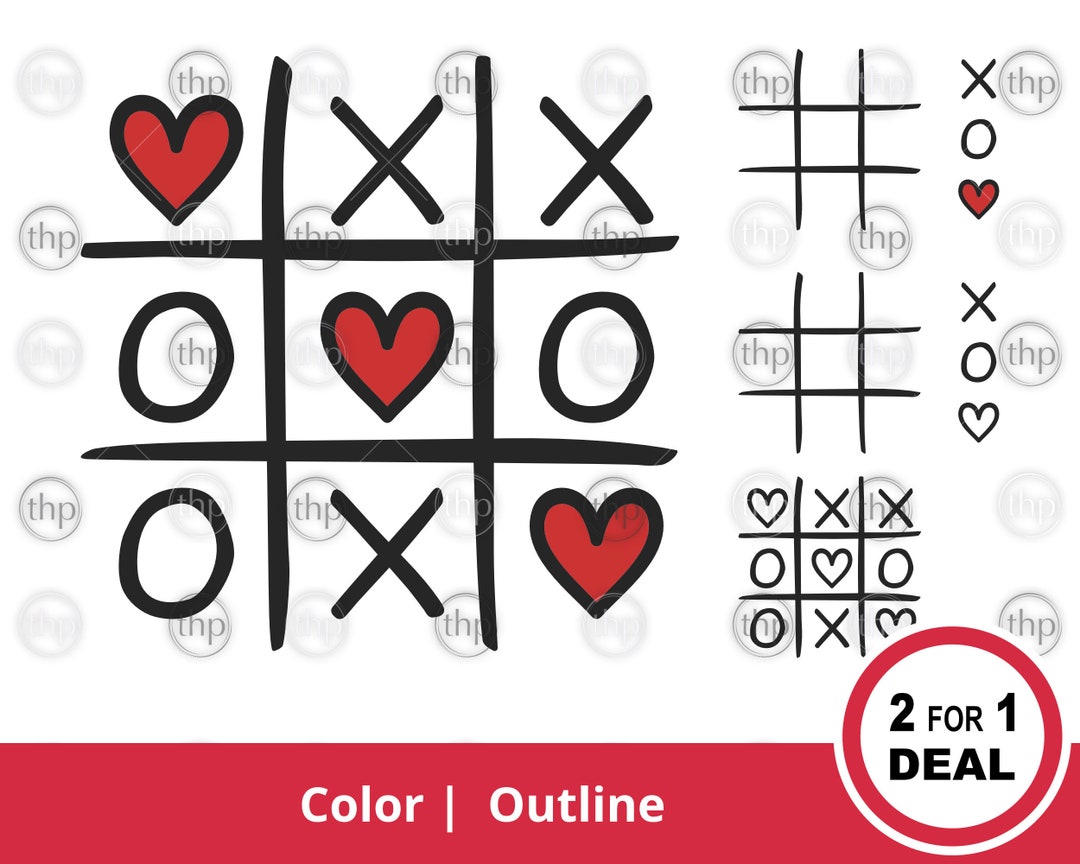 Tic Tac Toe SVG EPS PNG - Naughts, Crosses, Hearts, Blank, Hand Drawn ...