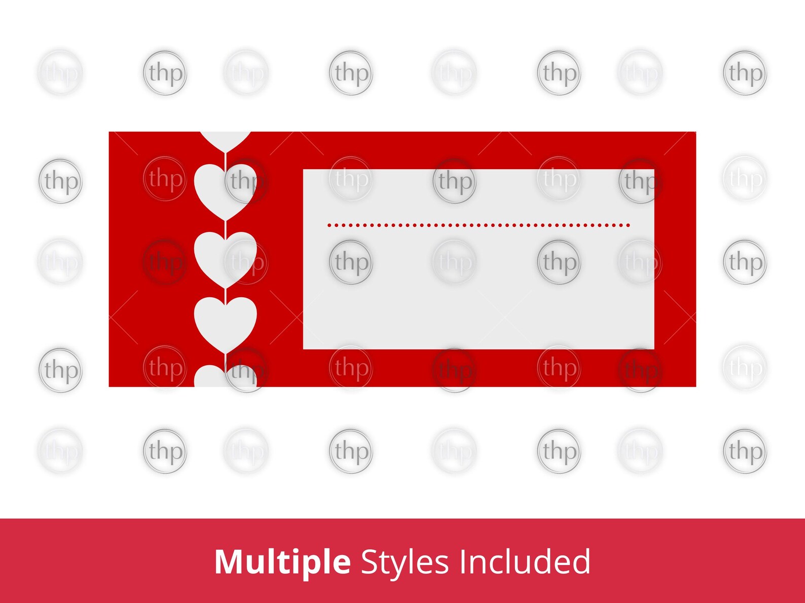 Love Hearts Coupon Template: Blank Ticket SVG PNG DXF Cut Files ...