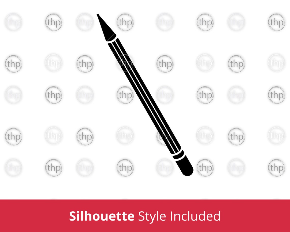 Pencil SVG Pencils Svg Pencil Silhouette Svg Stylus Svg | Etsy