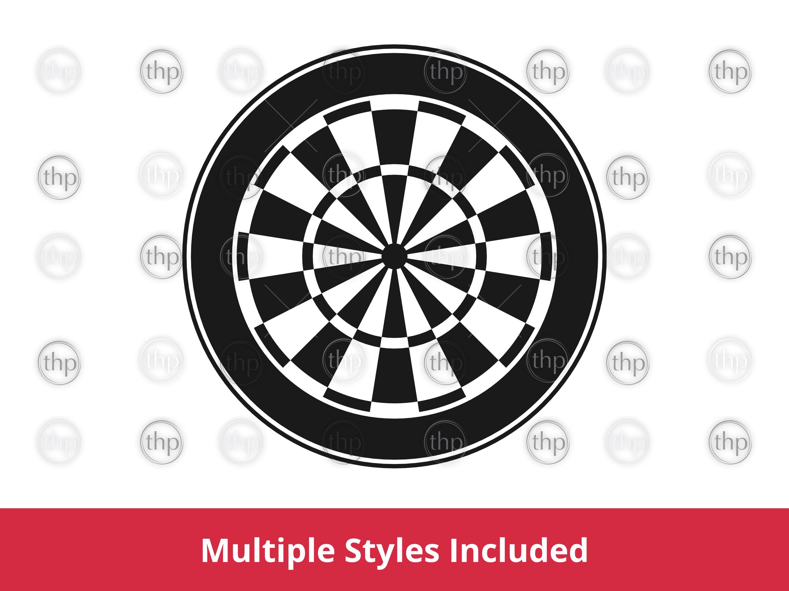 Dart Board SVG: Darts Game Clipart Cut Files PNG DXF (digital Download ...