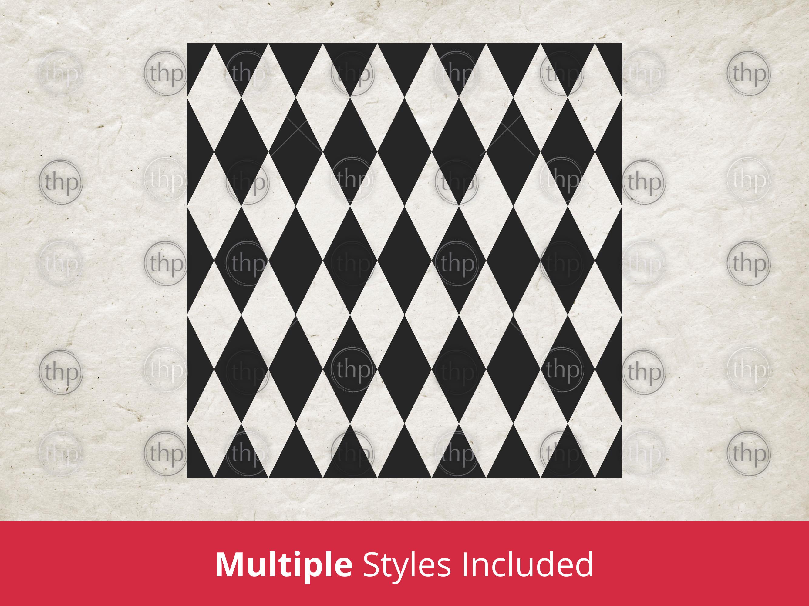 Argyle Diamond Pattern SVG: Black & White Checkered Background PNG DXF ...