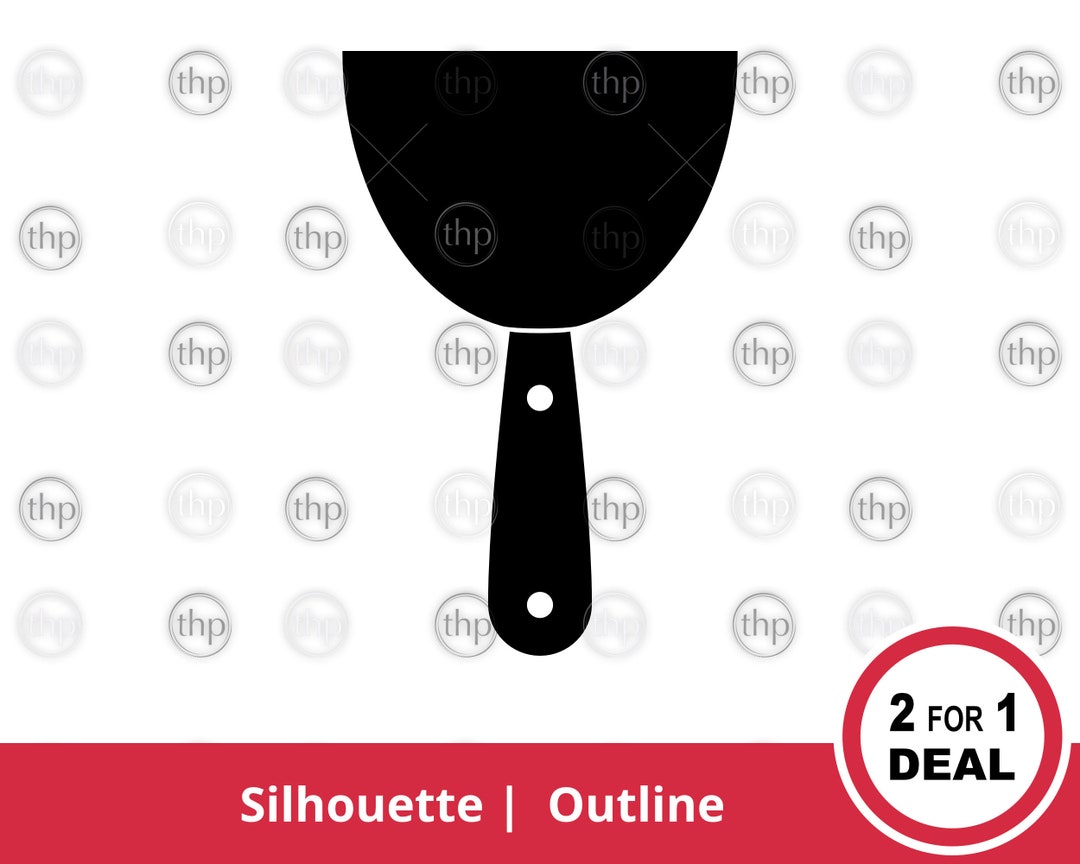 Trowel SVG - Scraper Outline Svg, Putty Knife Svg, Trowel Tool Vector ...