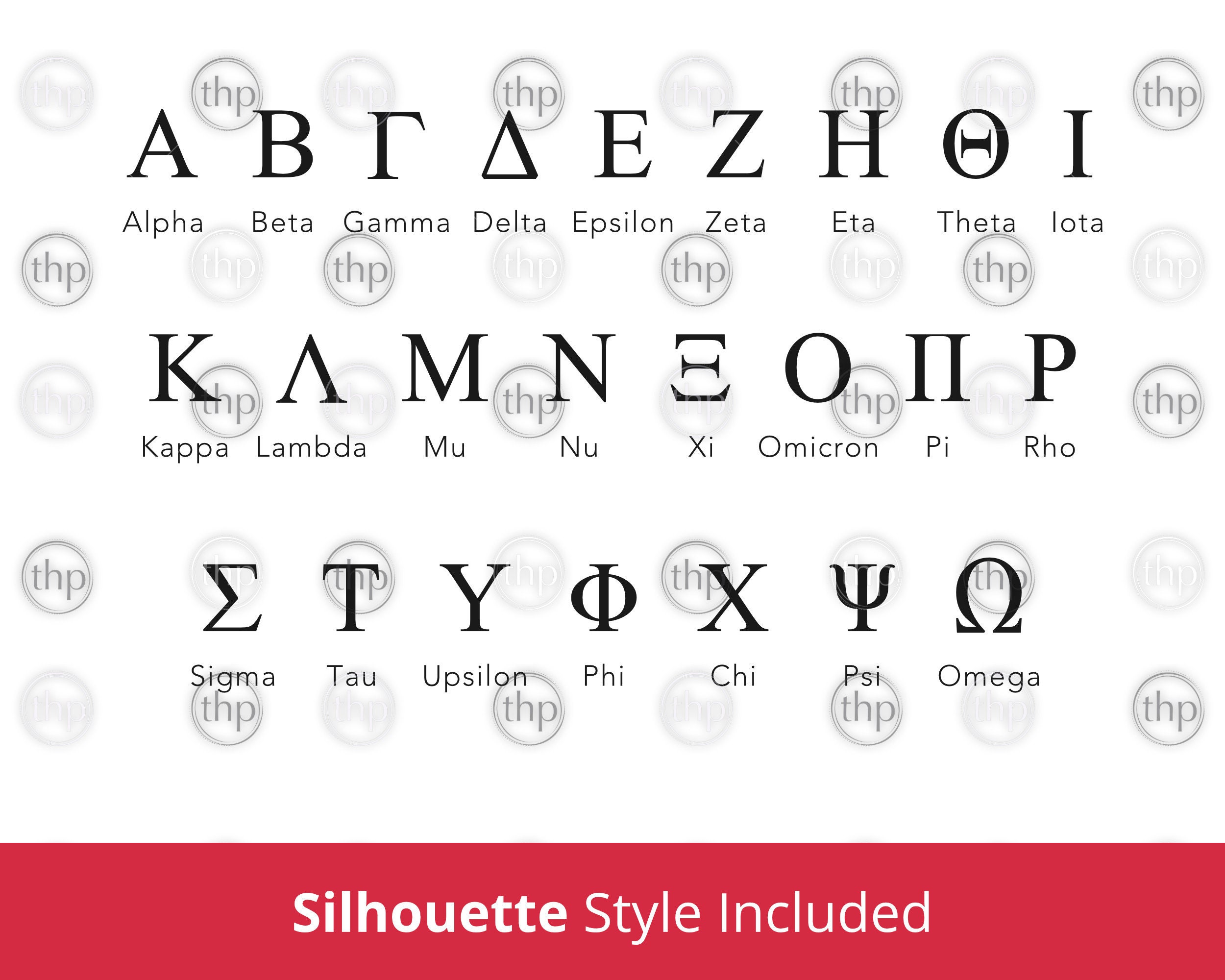 Alfabeto griego SVG Letras griegas Svg Imagen prediseñada | Etsy