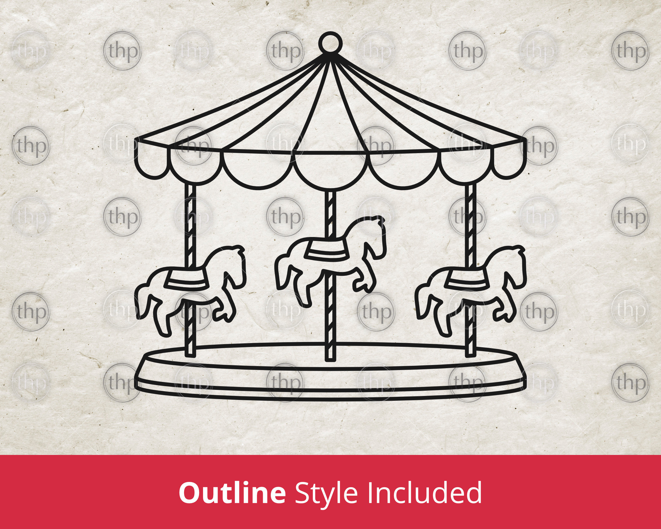 Easy Carousel Drawing