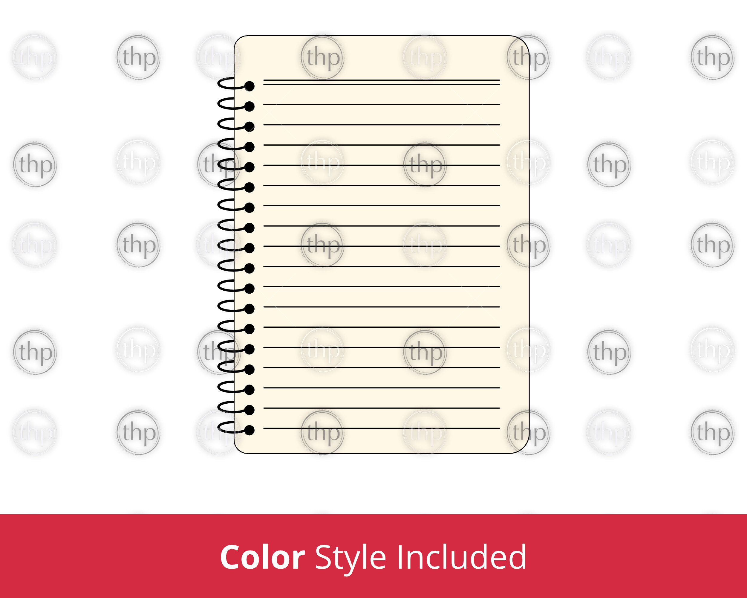 Notebook SVG Spiral Notebook Svg Notepad Svg Lined Paper - Etsy