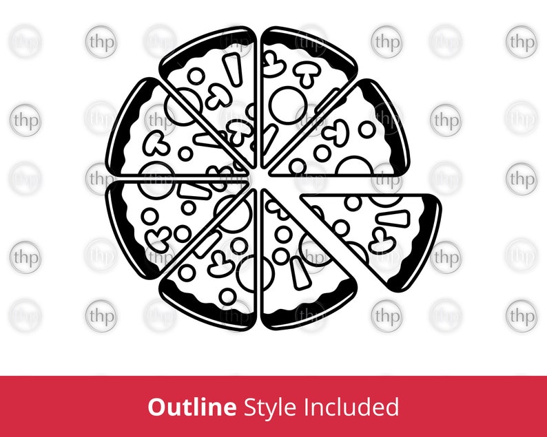 Pizza SVG Pizza Slice Svg Pizza Silhouette Svg Pizza - Etsy