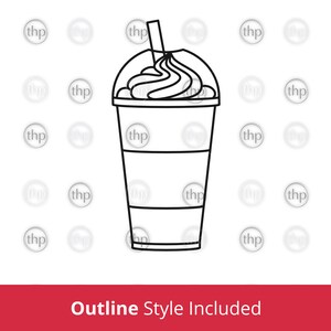 Frappuccino SVG - Milkshake Svg, Smoothie Svg, Milk Shake Outline ...