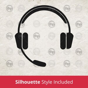 Headset With Microphone SVG PNG EPS - Headset With Mic, Video Call ...
